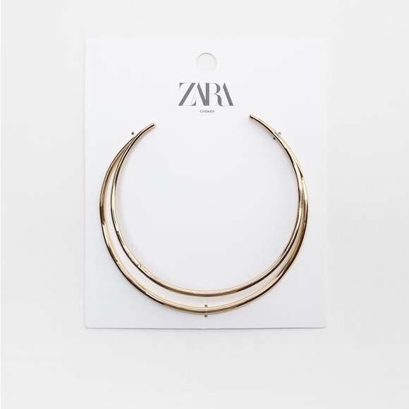 Zara | Jewelry | Zara Gold Double Choker Brand New With Tags | Poshmark